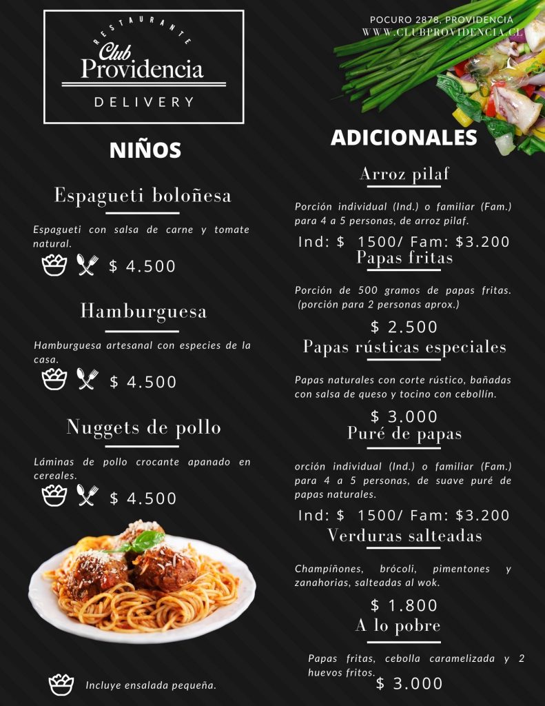 Inicio - Restaurante - Club Providencia