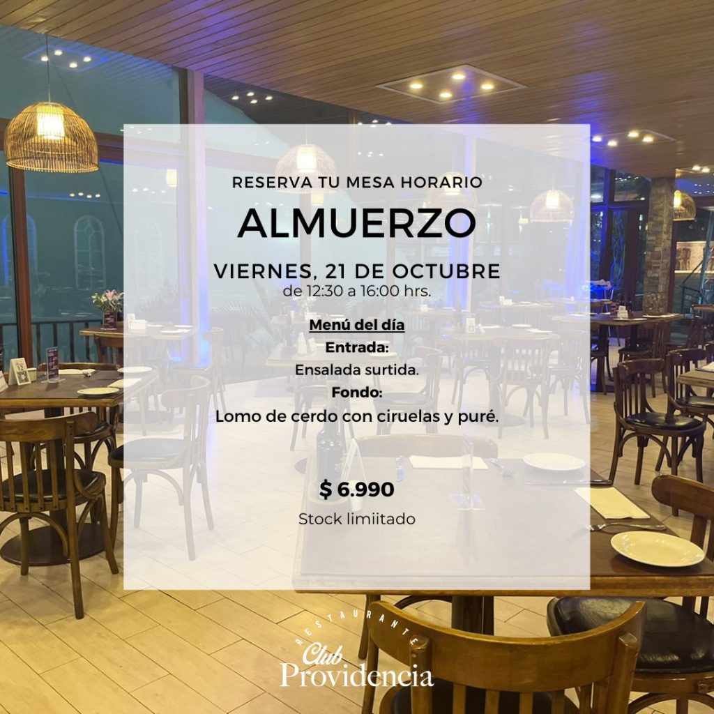 Inicio - Restaurante - Club Providencia