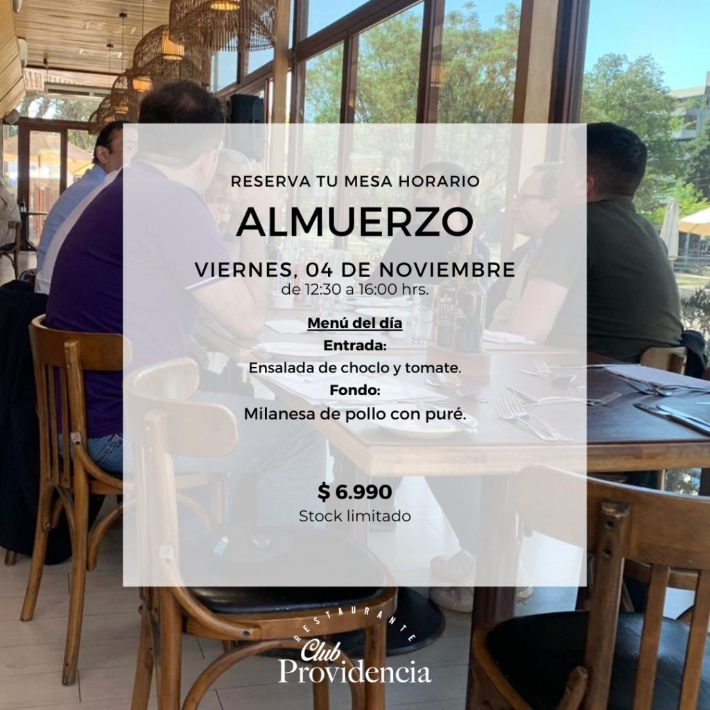 Inicio - Restaurante - Club Providencia