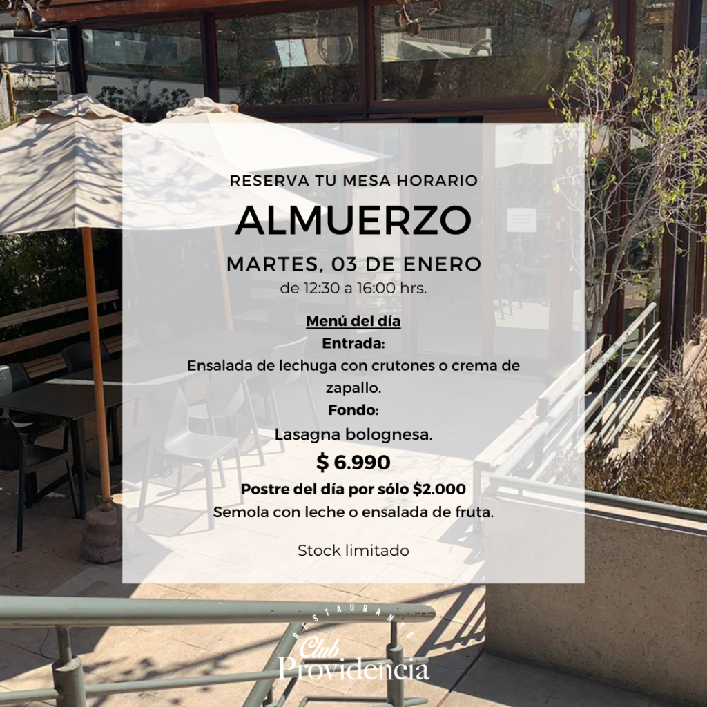 Inicio - Restaurante - Club Providencia