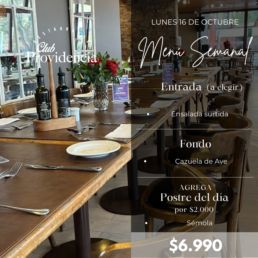 Inicio - Restaurante - Club Providencia