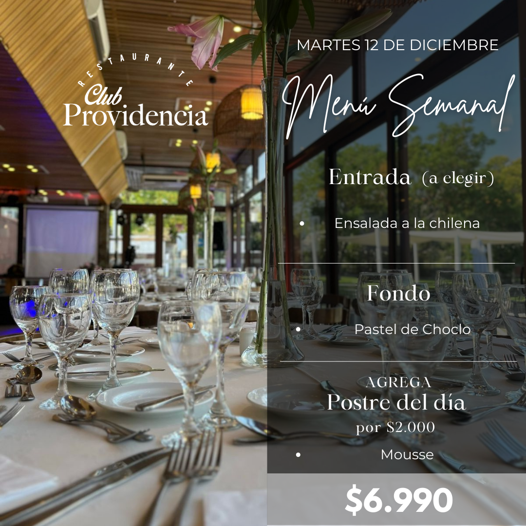 Reservas - Restaurante - Club Providencia