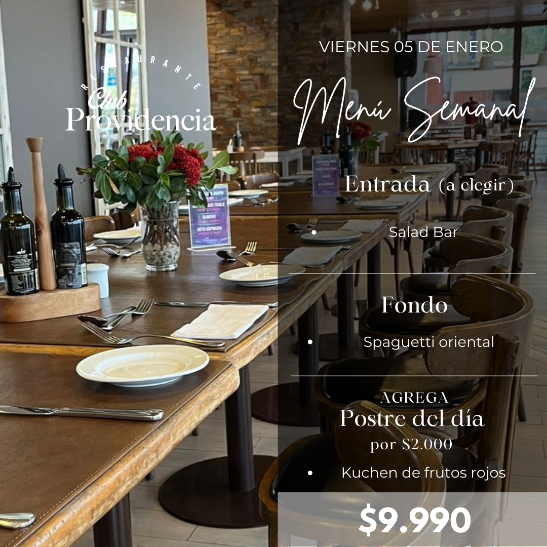Inicio - Restaurante - Club Providencia