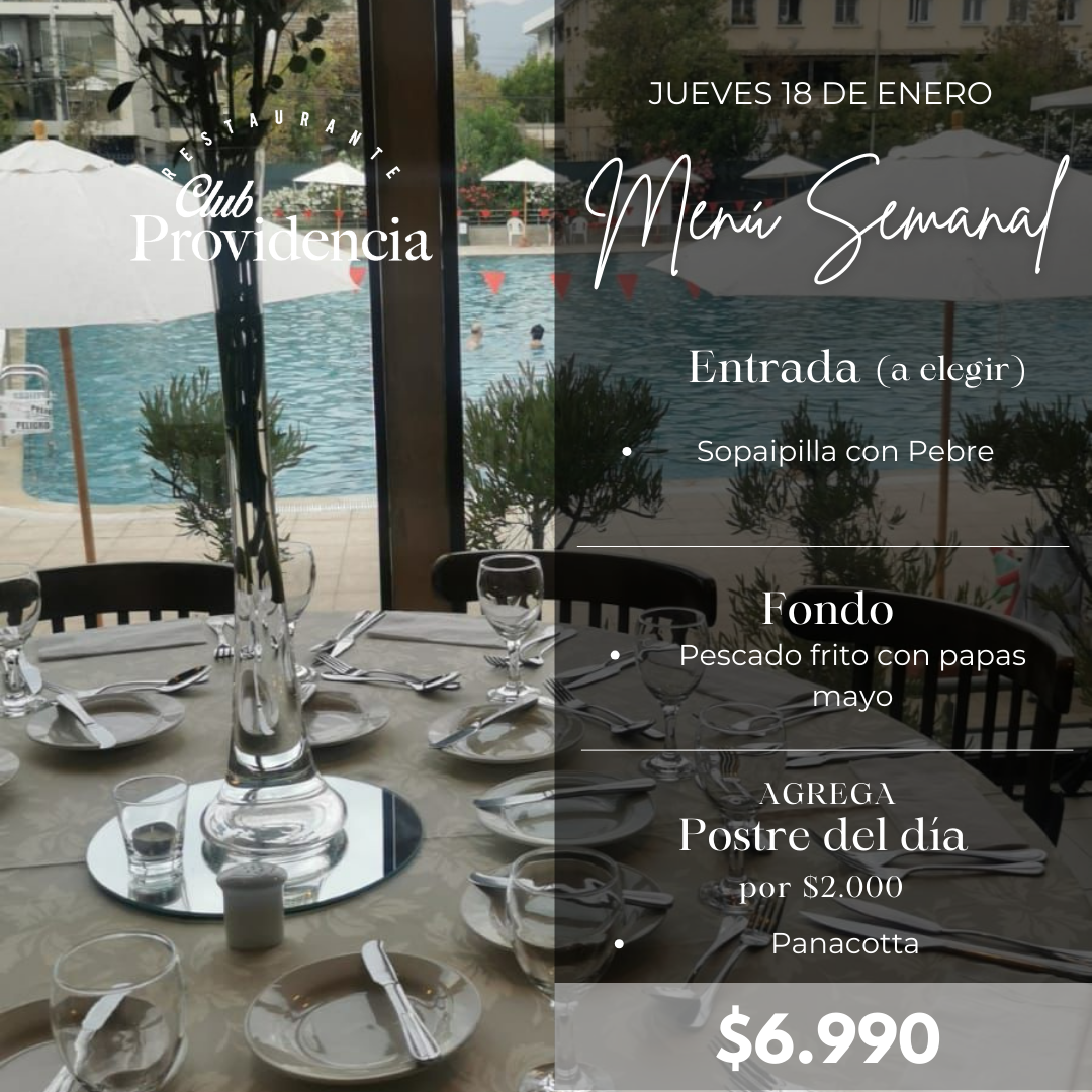 Reservas - Restaurante - Club Providencia