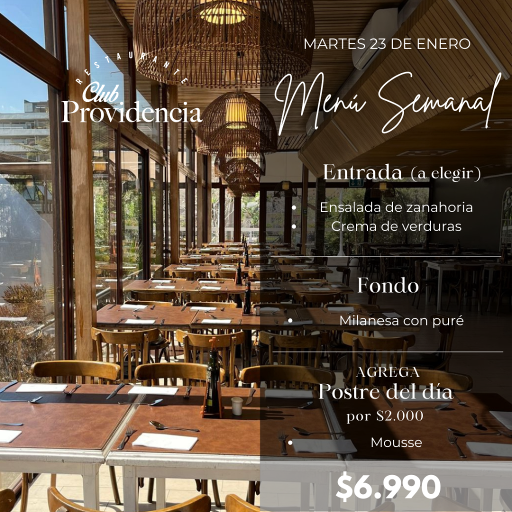 Reservas - Restaurante - Club Providencia