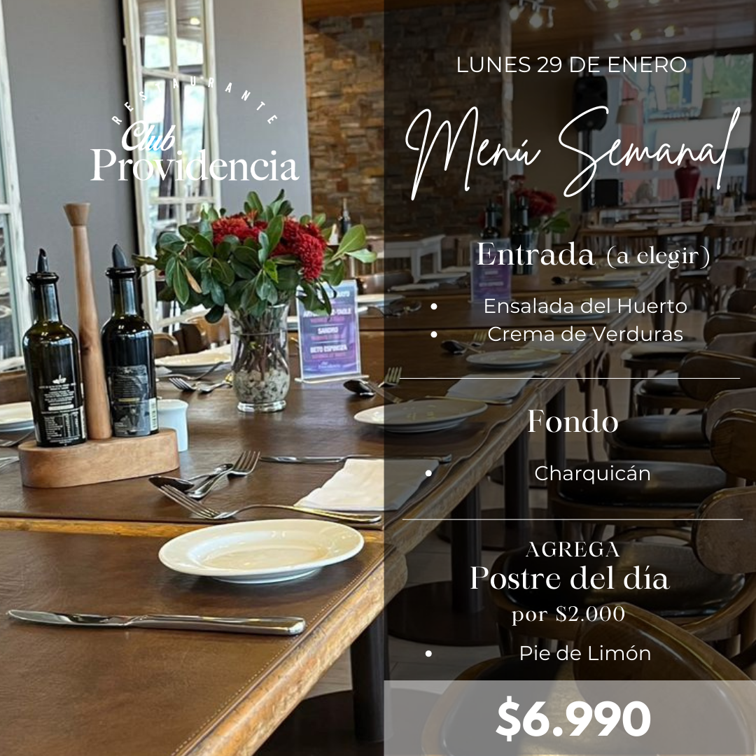 Reservas - Restaurante - Club Providencia