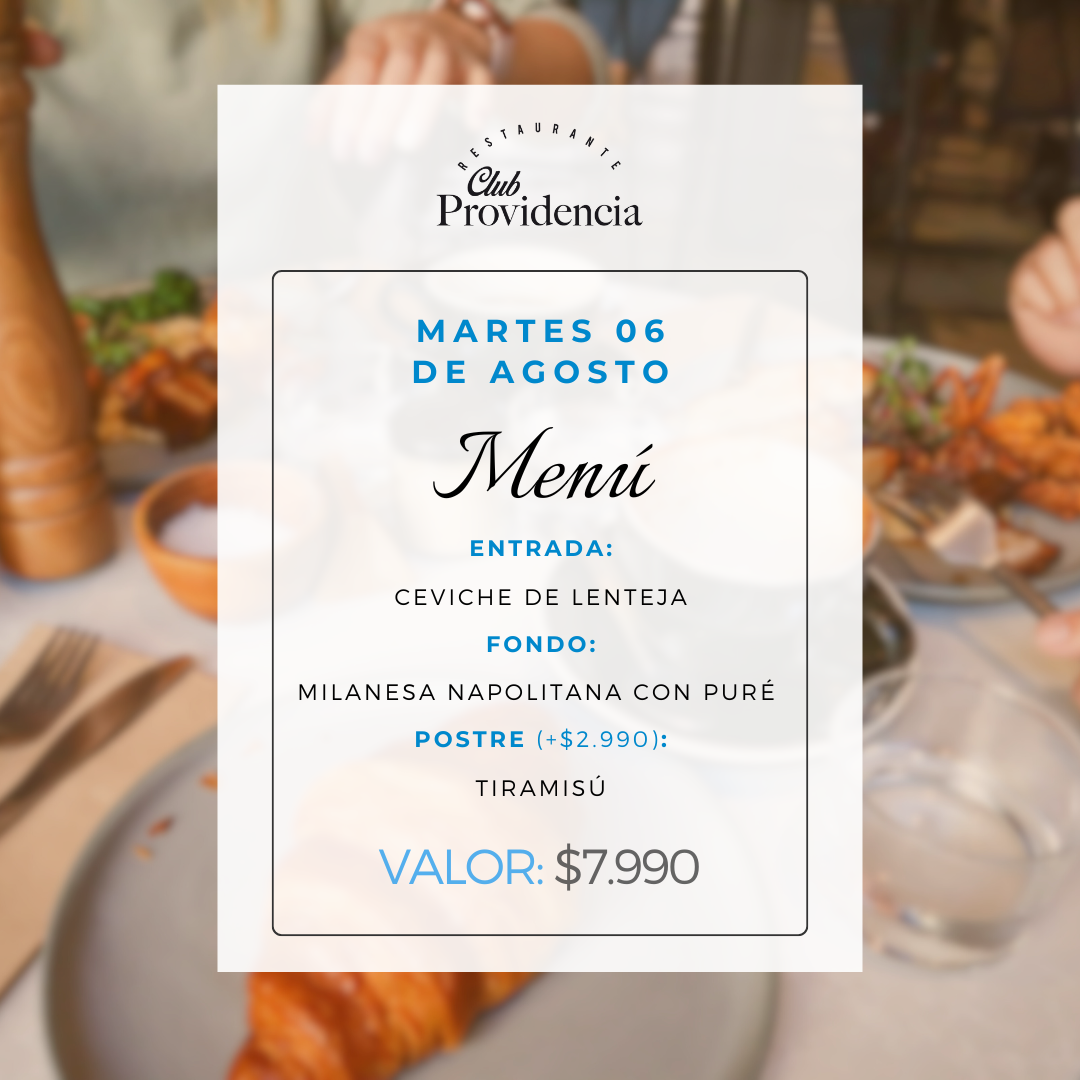 Inicio - Restaurante - Club Providencia