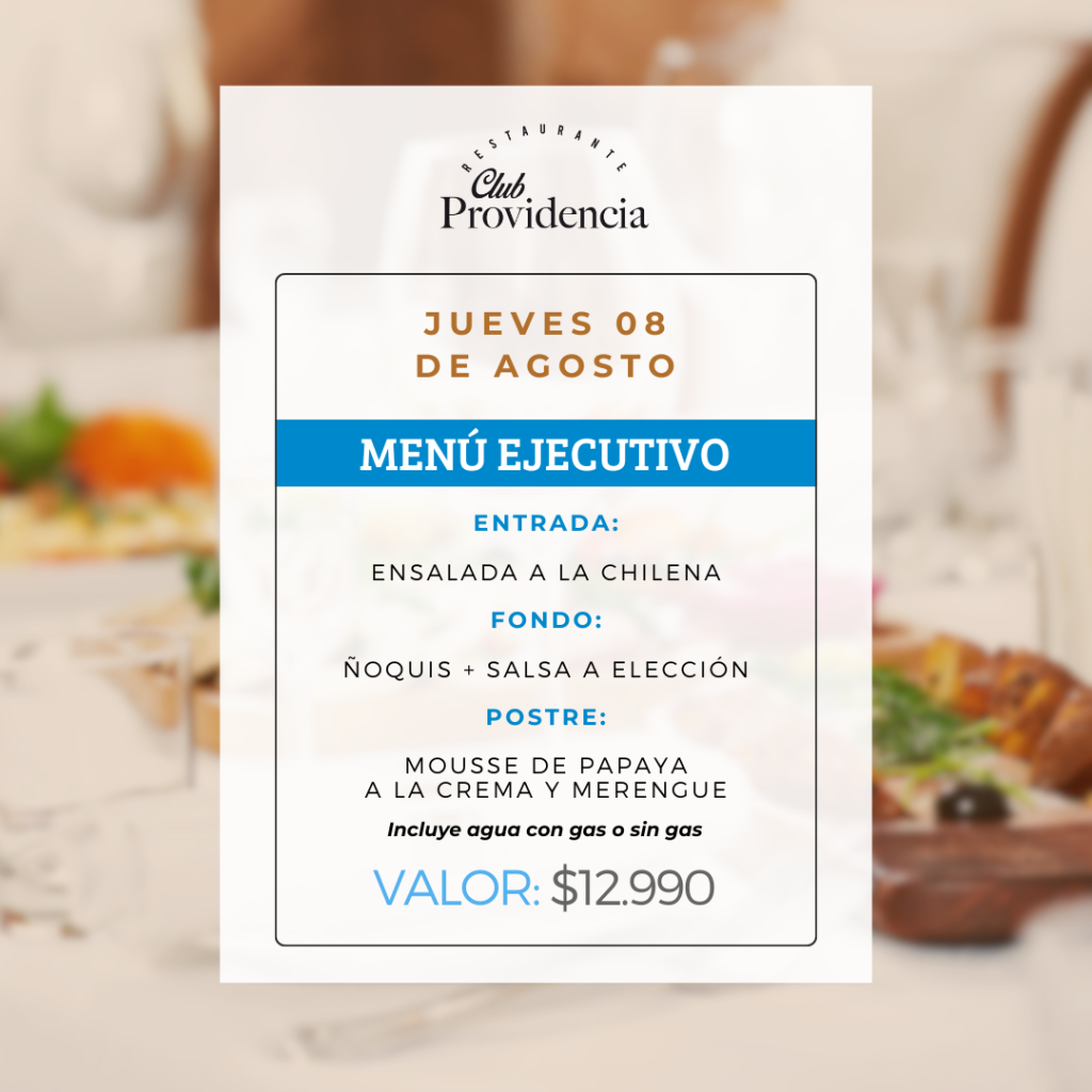 Inicio - Restaurante - Club Providencia