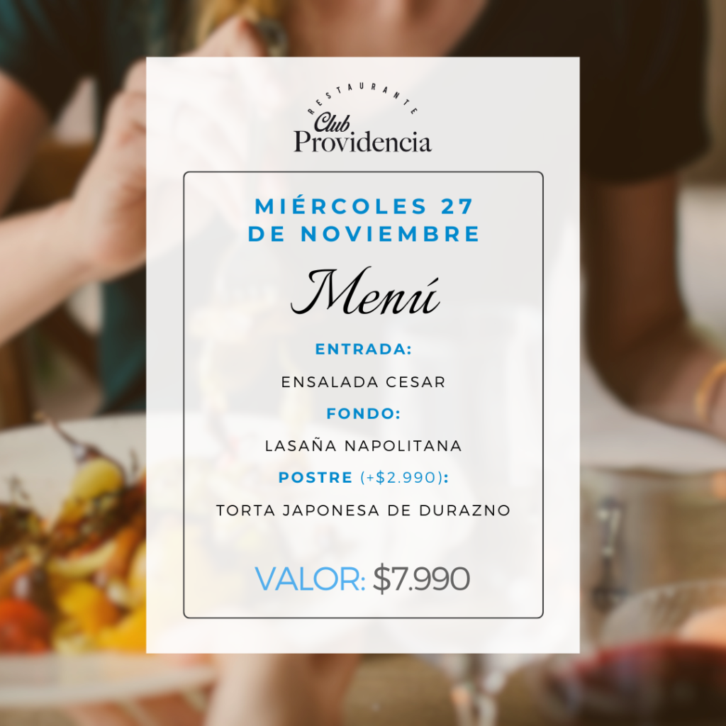 Inicio - Restaurante - Club Providencia
